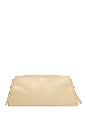 Staud Maude Convertible Leather Clutch Bag - Cream