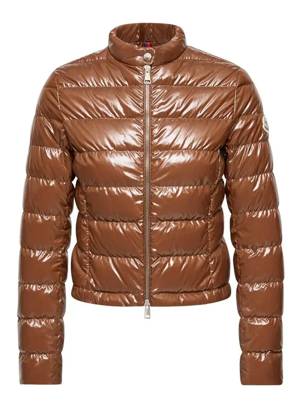 Moncler Papillon Short Down Jacket - Brown