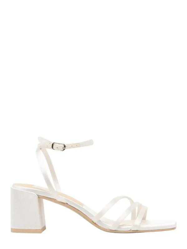 DOLCEVITA Ysabel Block Heel Sandals - True White Satin