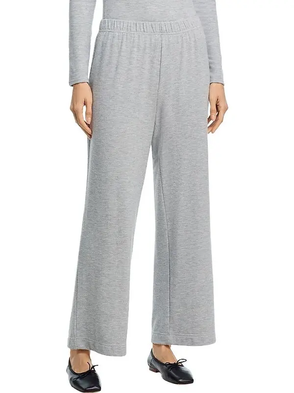 PERFECTWHITETEE Marcie Brushed Sweater Jersey Pull-on Pants - Heather Grey
