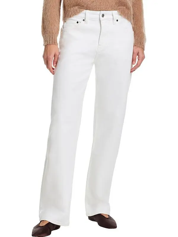 EB DENIM Alida Loose Bowed Leg Jeans - White