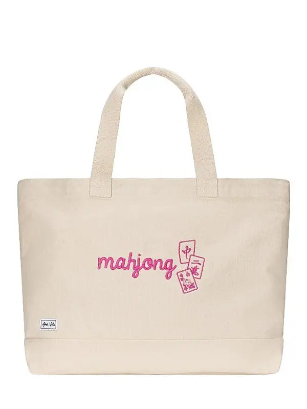 AME & LULU Mahjong Large Tote - Natural