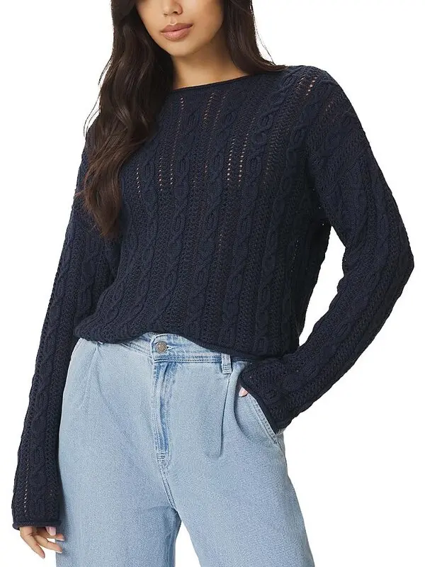 Splendid Brennan Crewneck Sweater - Navy