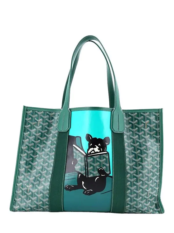 Goyard Mm Villette Tote Printed Coated Canvas - Green