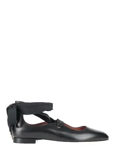Bally Ballet Flats With Laces - Black