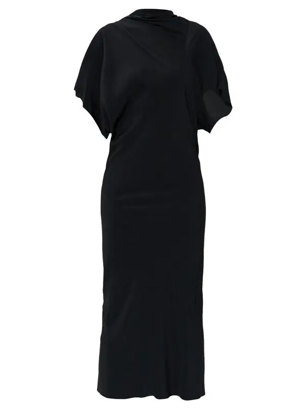 Rick Owens Asymmetrical Midi Dress - Black