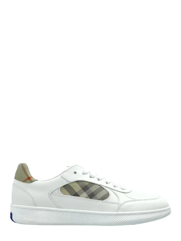 Burberry Low Top Leather Sneakers - White