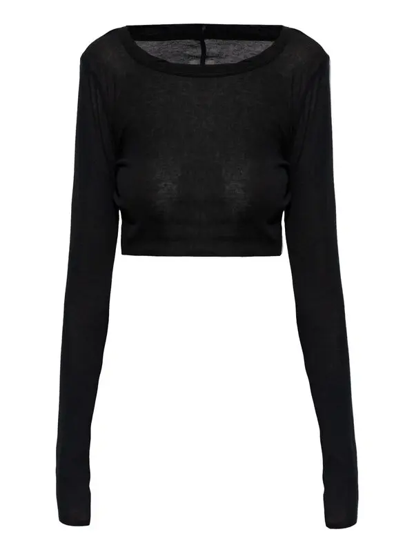Rick Owens Short Long-sleeve Top - Black