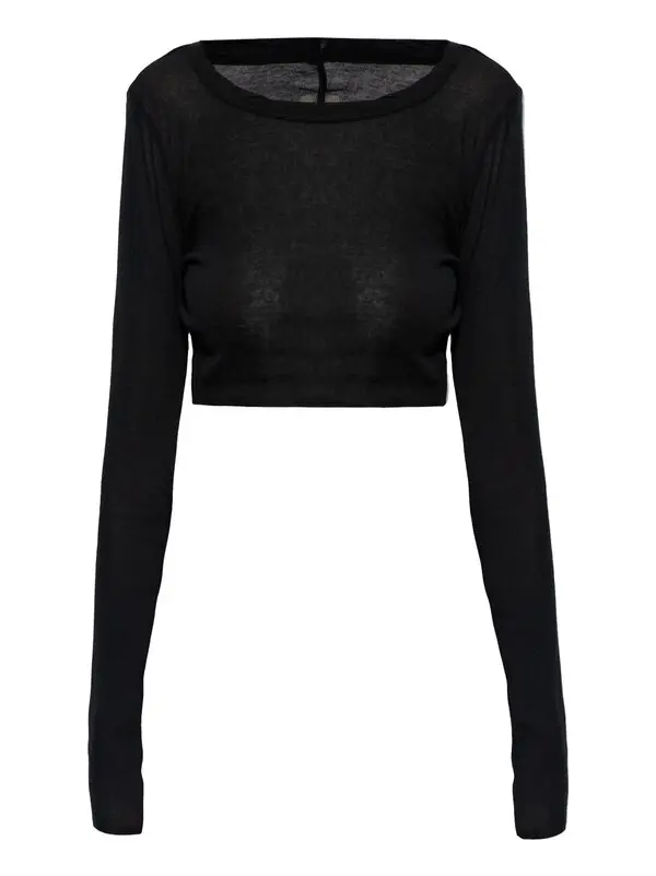 Rick Owens Short Long-sleeve Top - Black