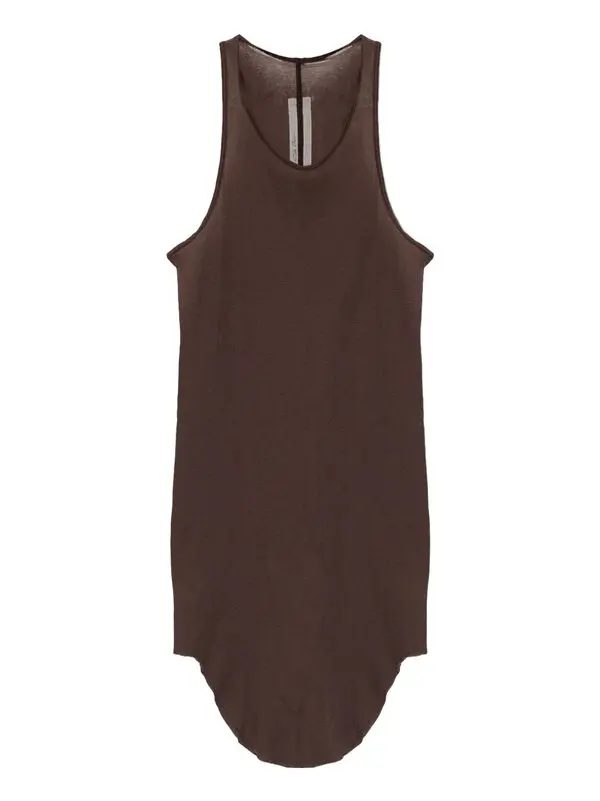 Rick Owens Tank Top With Raw Finishes - Brown