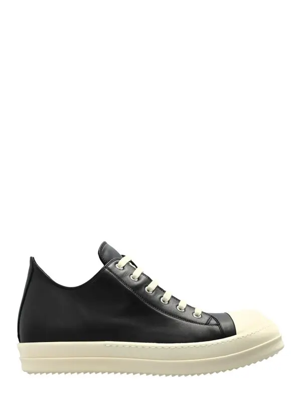 Rick Owens Leather Low-top Sneakers - Black