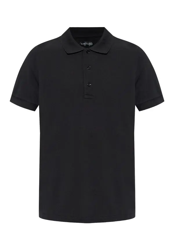 TOM FORD Short-sleeved Polo - Black