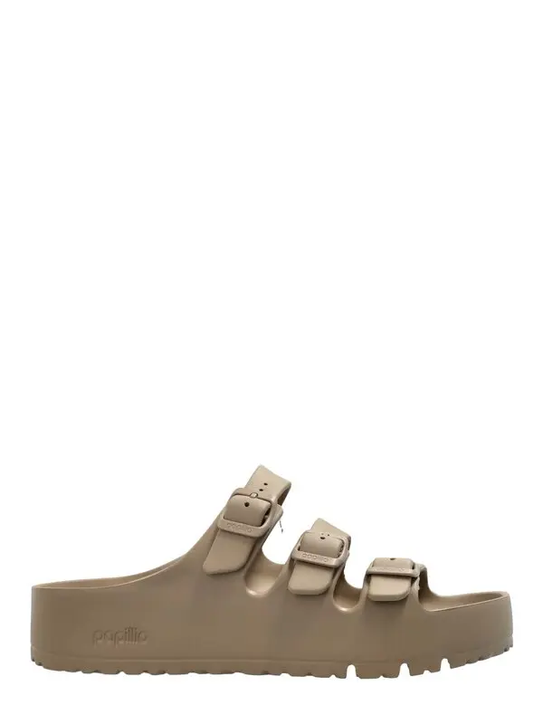 BIRKENSTOCK Platform Slides With Adjustable Straps - Beige