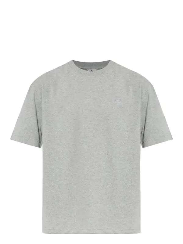 Etro T-shirt With Embroidered Logo - Grey