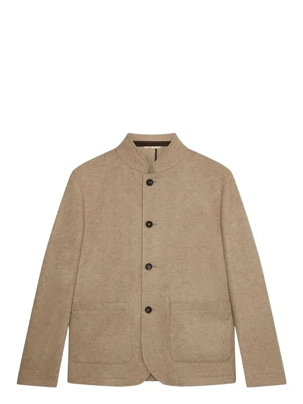 MAURIZIO BALDASSARI Cashmere Four-button Chore Jacket - Light Taup