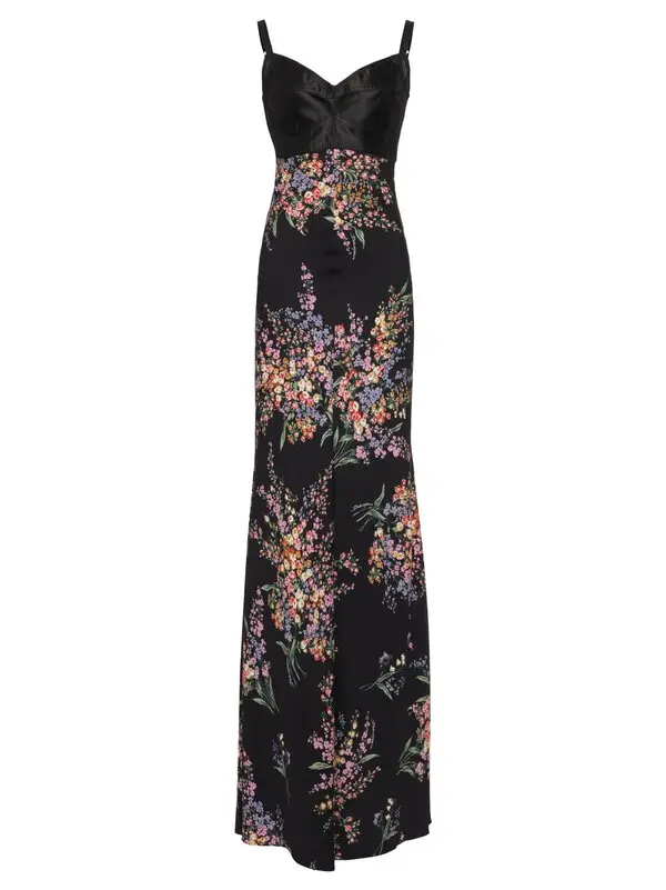 Dolce & Gabbana Sicilian Silk Charmeuse Maxi Dress - Floral