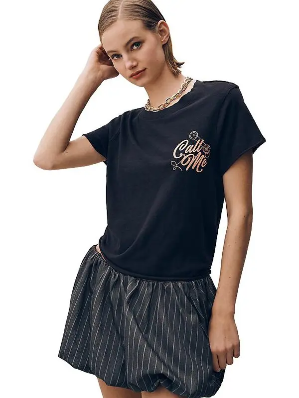 Maeve The Caitlin Boxy Tee - Black