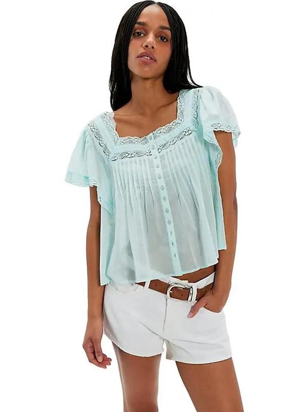 Free People Monica Top - Sky Light