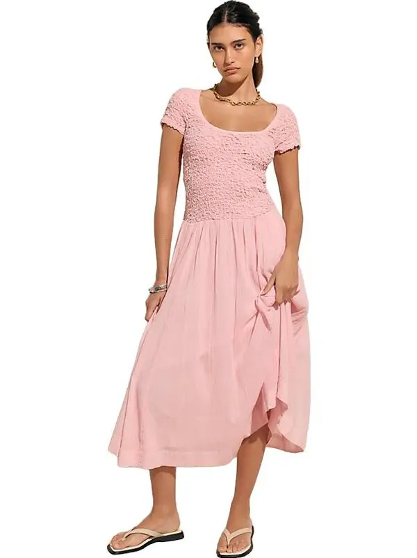 Free People Darling Midi Dress - Rosey Touch