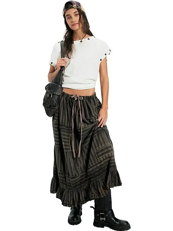 MAGNOLIA PEARL Embroidered Pisarro Maxi Skirt - Multicolor