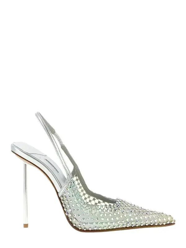 LE SILLA Gilda Rhinestone Slingback Pumps - White