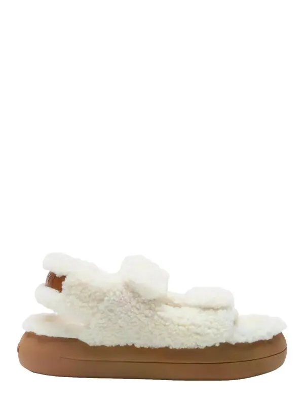 Moon Boot Shearling Sandals - White