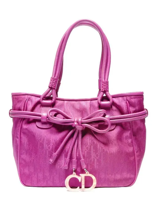 Dior 2008 Bow-detail Tote Bag - Pink