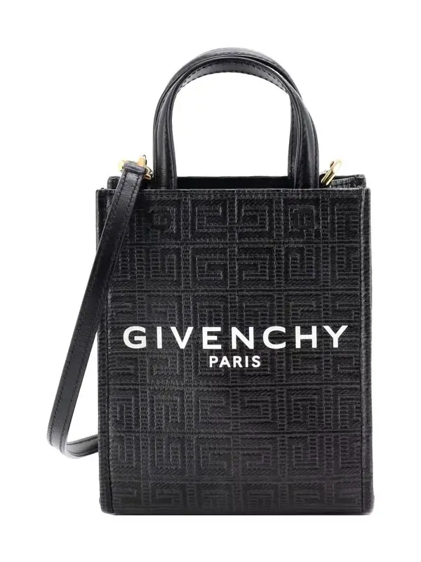 Givenchy Vertical G-4g Coated Canvas Mini Tote Bag - Black