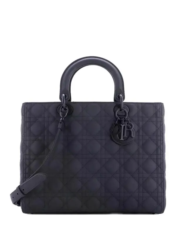 Dior Ultra Matte Lady Large Satchel - Black