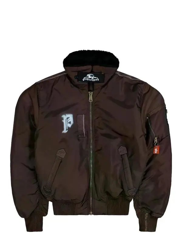 PROTOTYPES Sprayed Goat Bomber Jacket - Brown