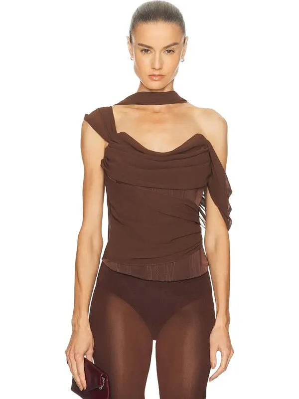 Lpa Adara Corset Top - Brown