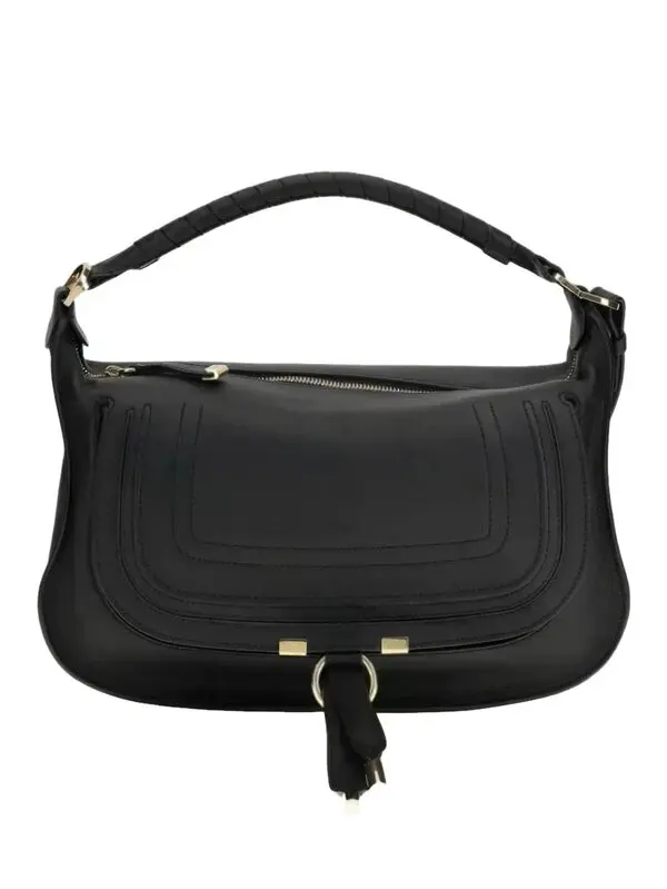 Chloé Small Marcie Leather Shoulder Bag - Black