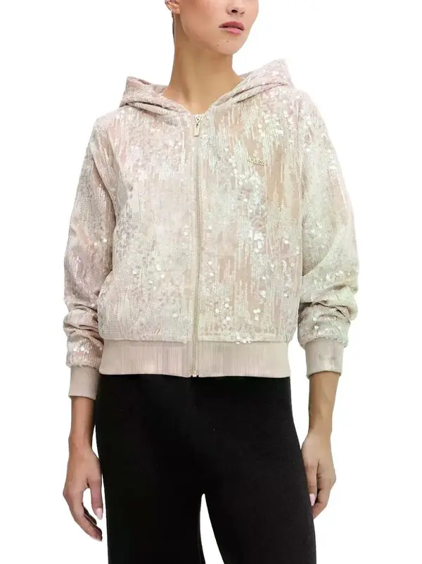 Guess Sequin-embellished Hoodie - Neutrals