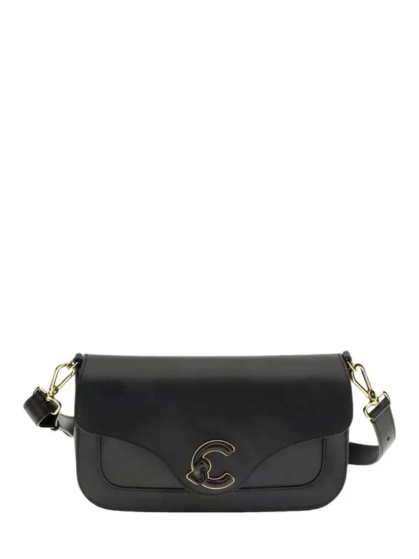 COCCINELLE Logo-plaque Shoulder Bag - Black