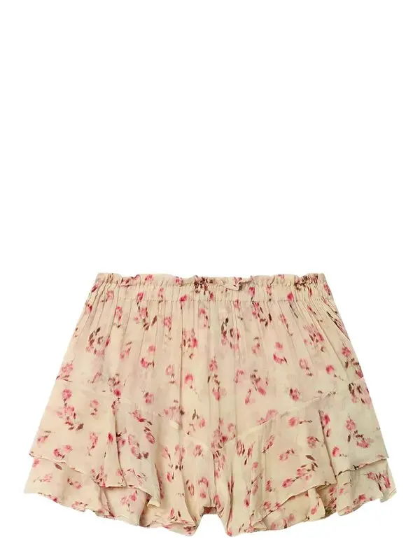 MARANT ETOILE Sornel Floral-print Shorts - Neutrals