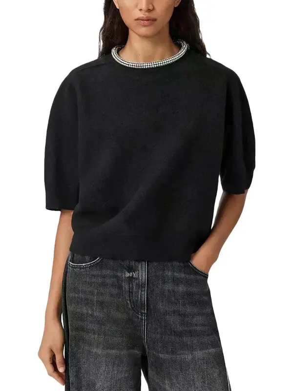 ALLSAINTS Odell Embellished Short-sleeve T-shirt - Black