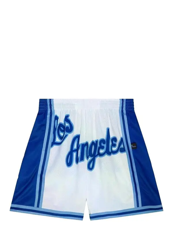 Mitchell & Ness Nba Lakers Fashion Shorts - White