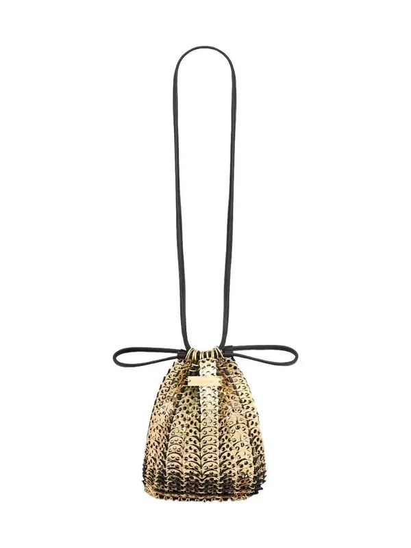 Rabanne Iconic Discs Bucket Bag - Black