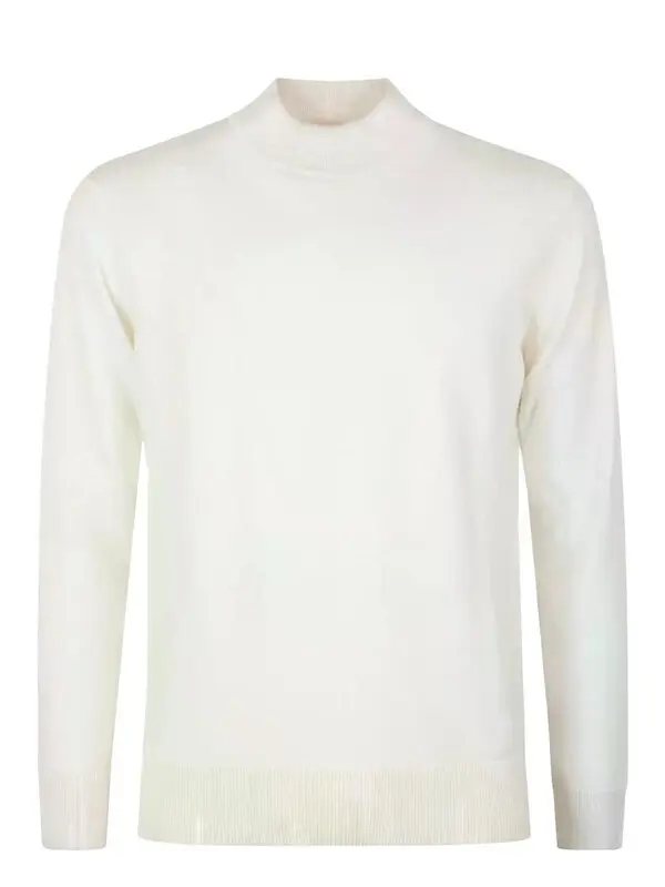 Eleventy Mock-neck Knit Sweater - White
