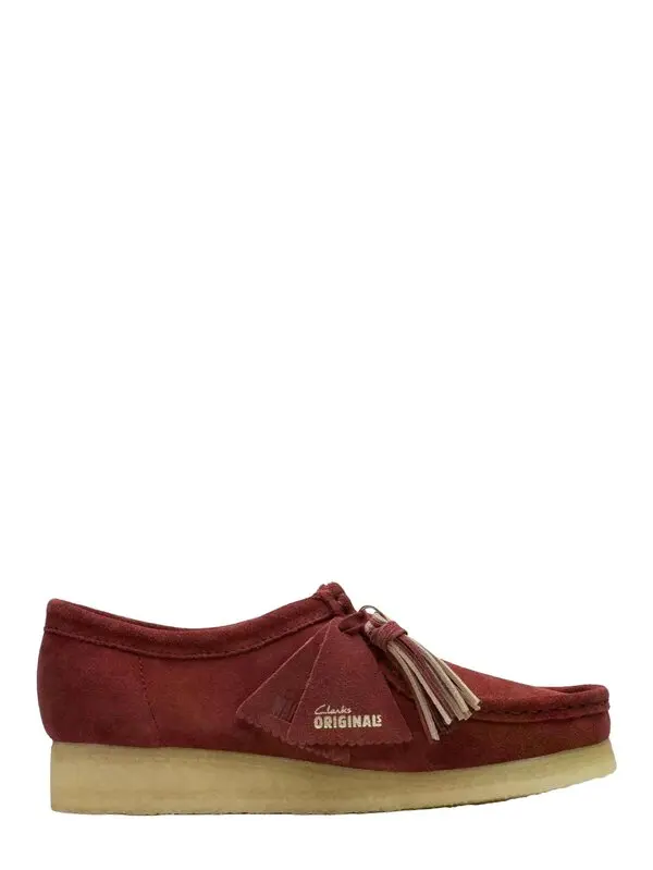 Clarks Wallabee Tassel Derby Shoes - Red