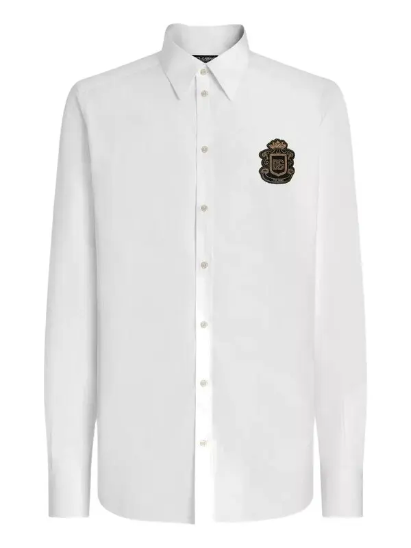 Dolce & Gabbana Crest-appliqué Shirt - White