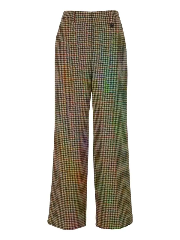 Lorena Antoniazzi Check-pattern Trousers - Brown