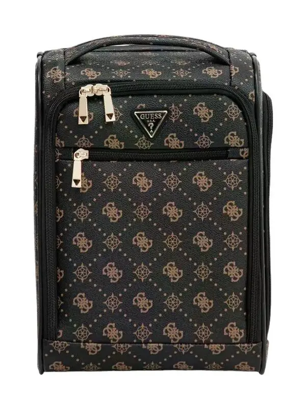 Guess Monogram Pattern Luggage - Black