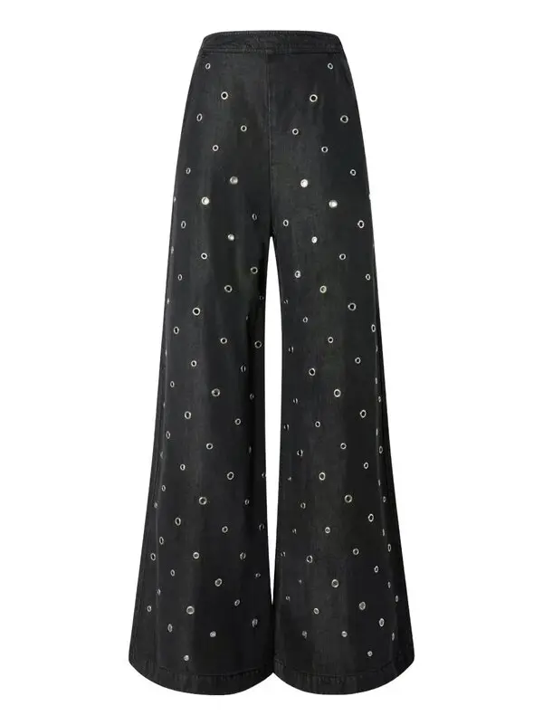 Pinko Eyelet-embellished Trousers - Black
