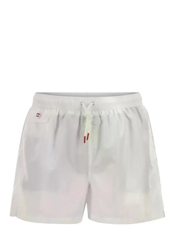 Kiton Logo-detail Swim Shorts - White