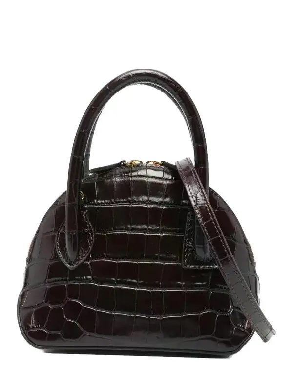 LIFFNER Dome Croc-embossed Mini Bag - Brown