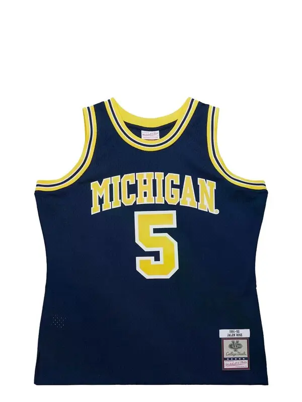 Mitchell & Ness X Ncaa Michigan Wolverines 1991-92 Jalen Rose Jersey - Blue