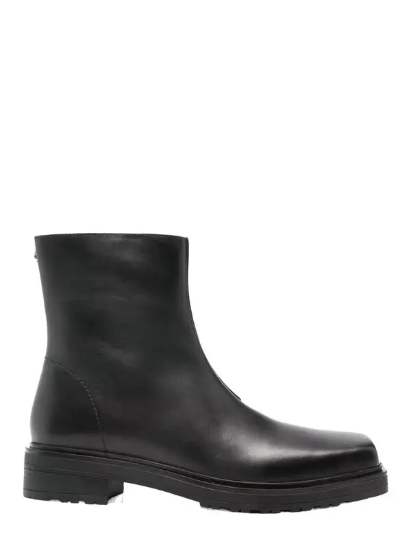 Patrizia Pepe Leather Ankle Boots - Black