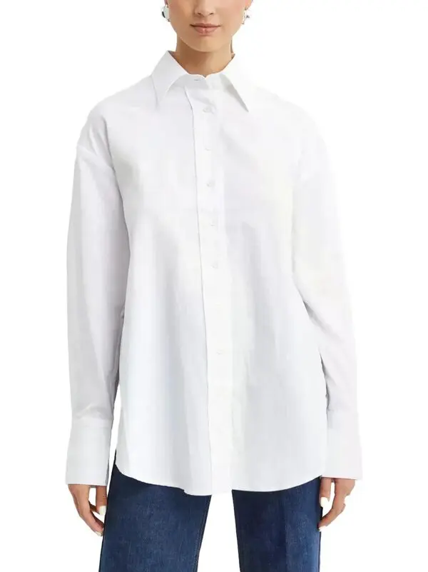 SEROYA Tie Detail Shirt - White