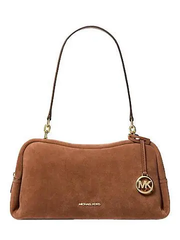 Michael Kors Cecily Medium Suede Shoulder Bag - Brown